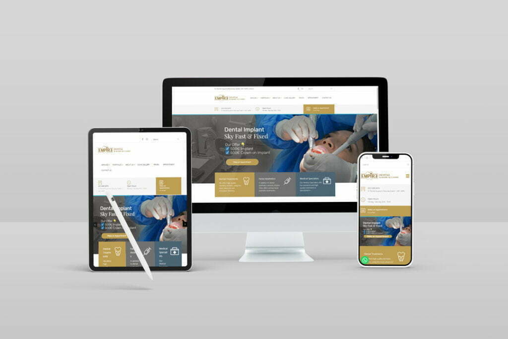 Empire Clinic Website - Pixel Dot Creative Studio
