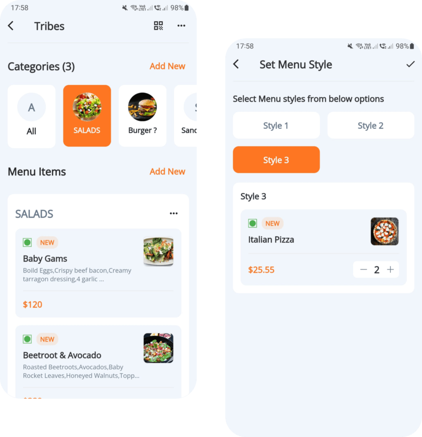 Restaurant QR Menu APP - Pixel Dot Creative Studio